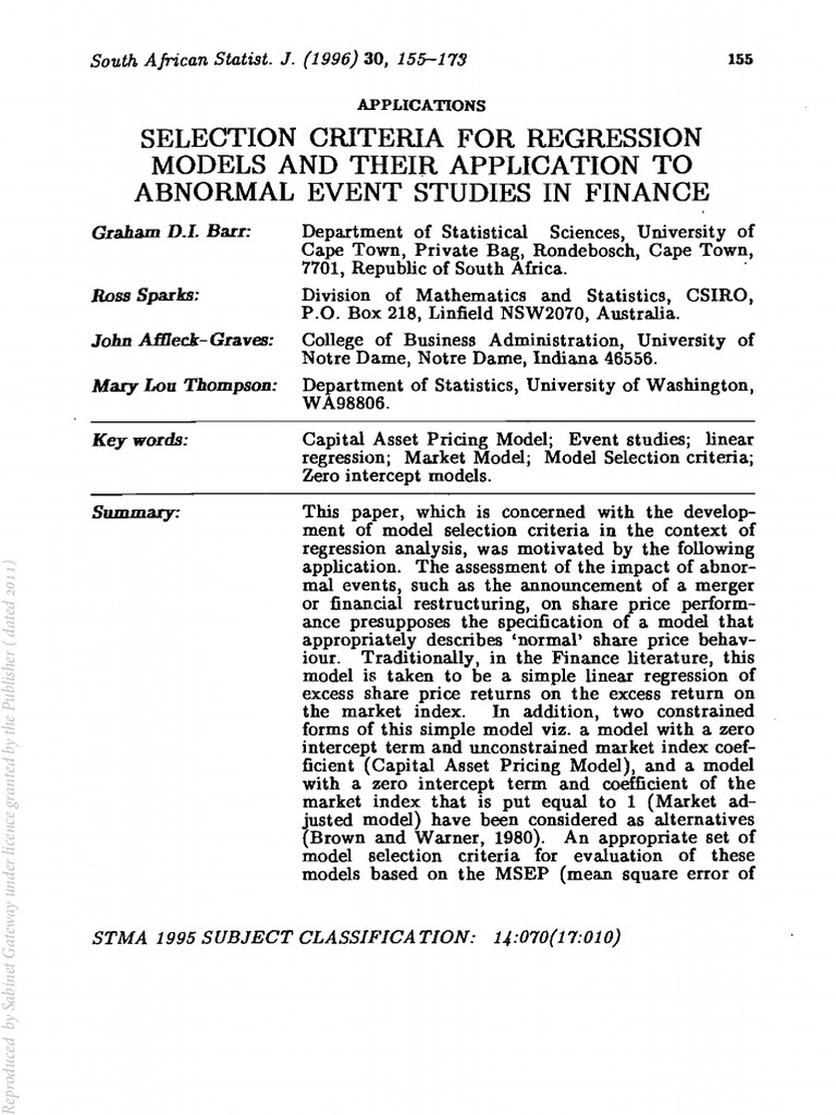 Barr Graham D L - Sparks Ross - Affleck Graves John - Thompson 1996 ...