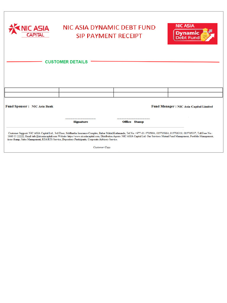 Sip Payment Receipt | PDF
