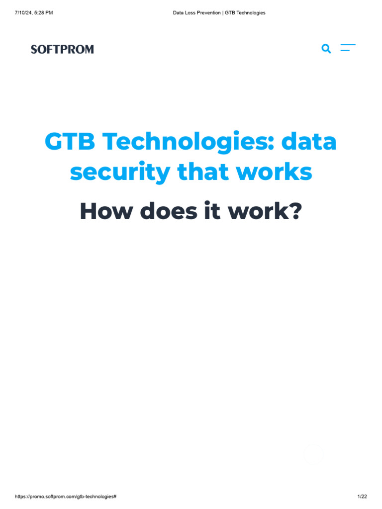 Data Loss Prevention - GTB Technologies | PDF | Security | Computer Security