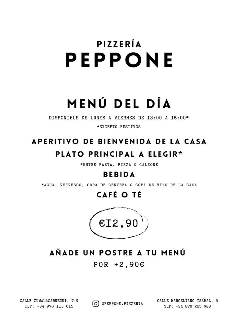 Carta Peppone | PDF | Salsa de tomate | Queso