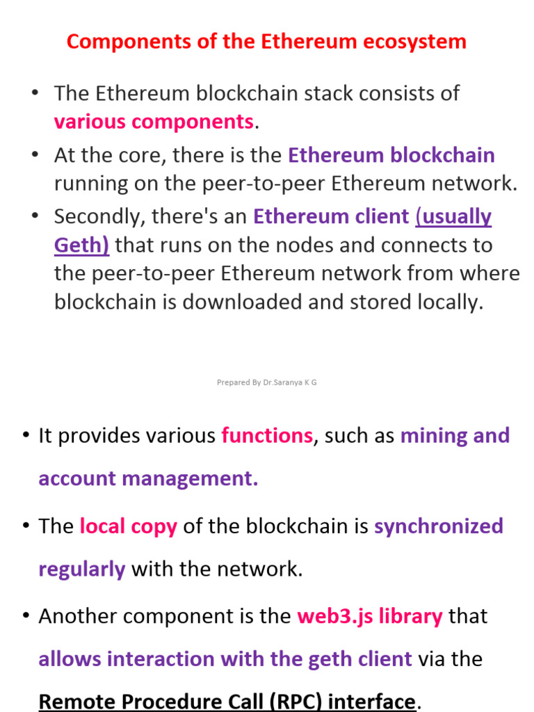 3 Components of The Ethereum Ecosystem | PDF | Computer Science | Computer Programming