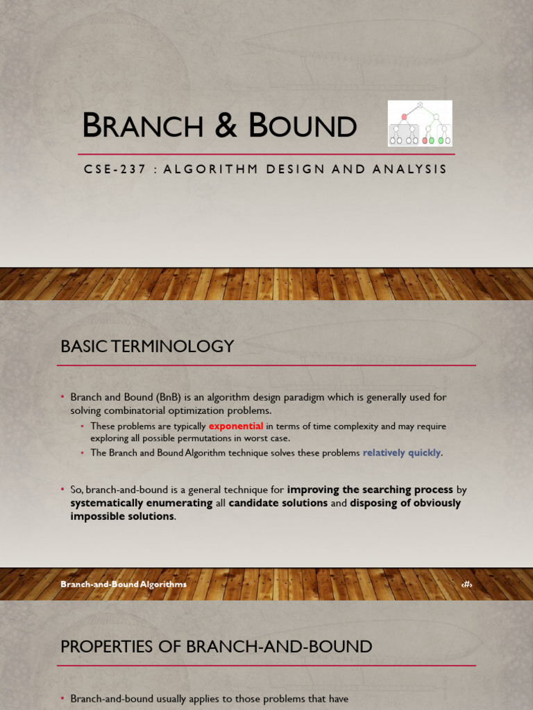 Lecture#6 - Branch-and-Bound Algorithm | PDF | Theoretical Computer Science | Discrete Mathematics