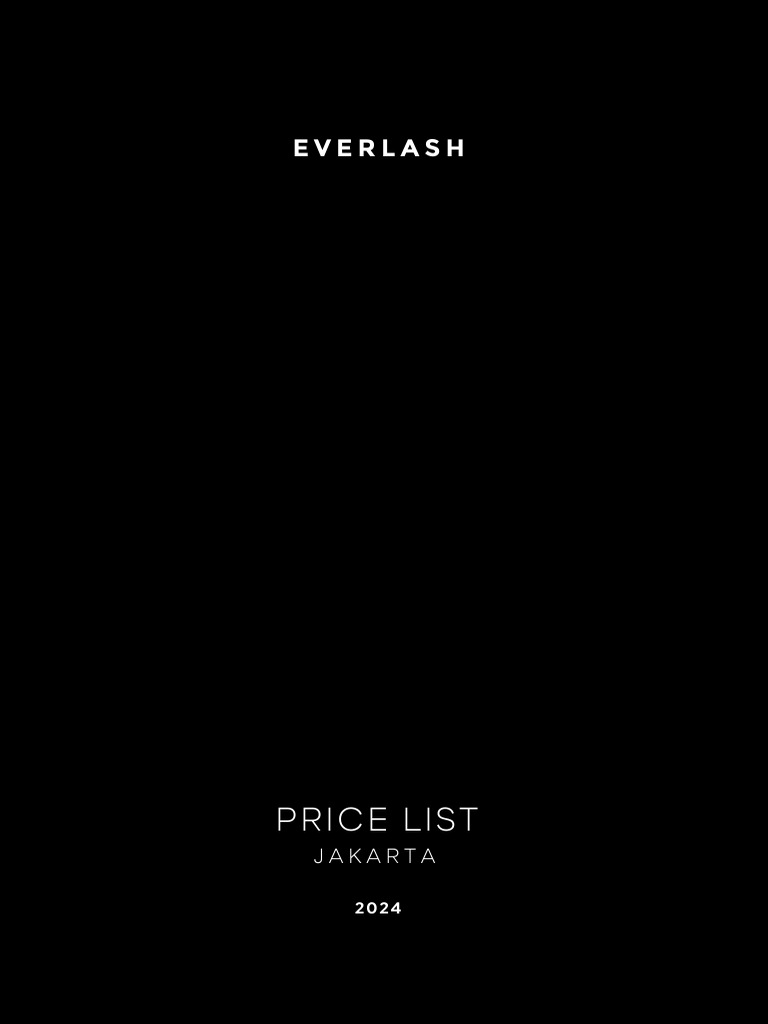 Everlash Jakarta Price List 2024 | PDF | Integumentary System | Hair