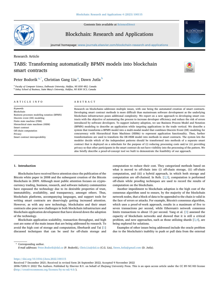 Automating BPMN to Smart Contracts | PDF | Computing | Software Engineering