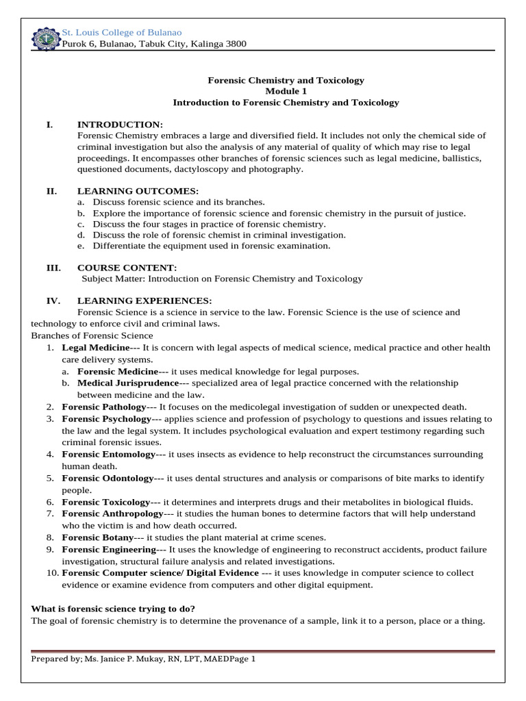 First Module Forensic 14-New | PDF | Forensic Science | Techniques