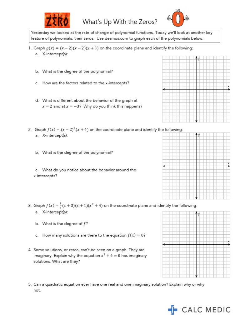Zeros of Polynomial Functions Analysis | PDF