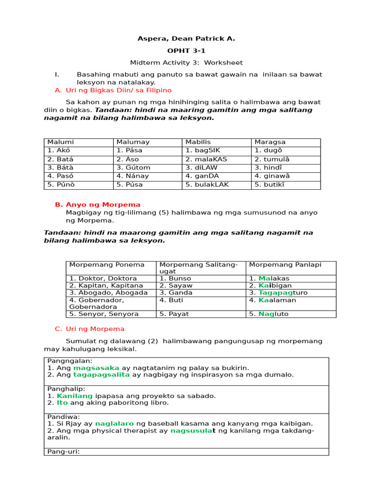 Midterm Activity 3 Komunikasyon | PDF