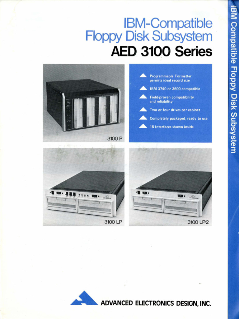 AED 3100 Brochure 197902 | PDF | Floppy Disk | Computer Data Storage