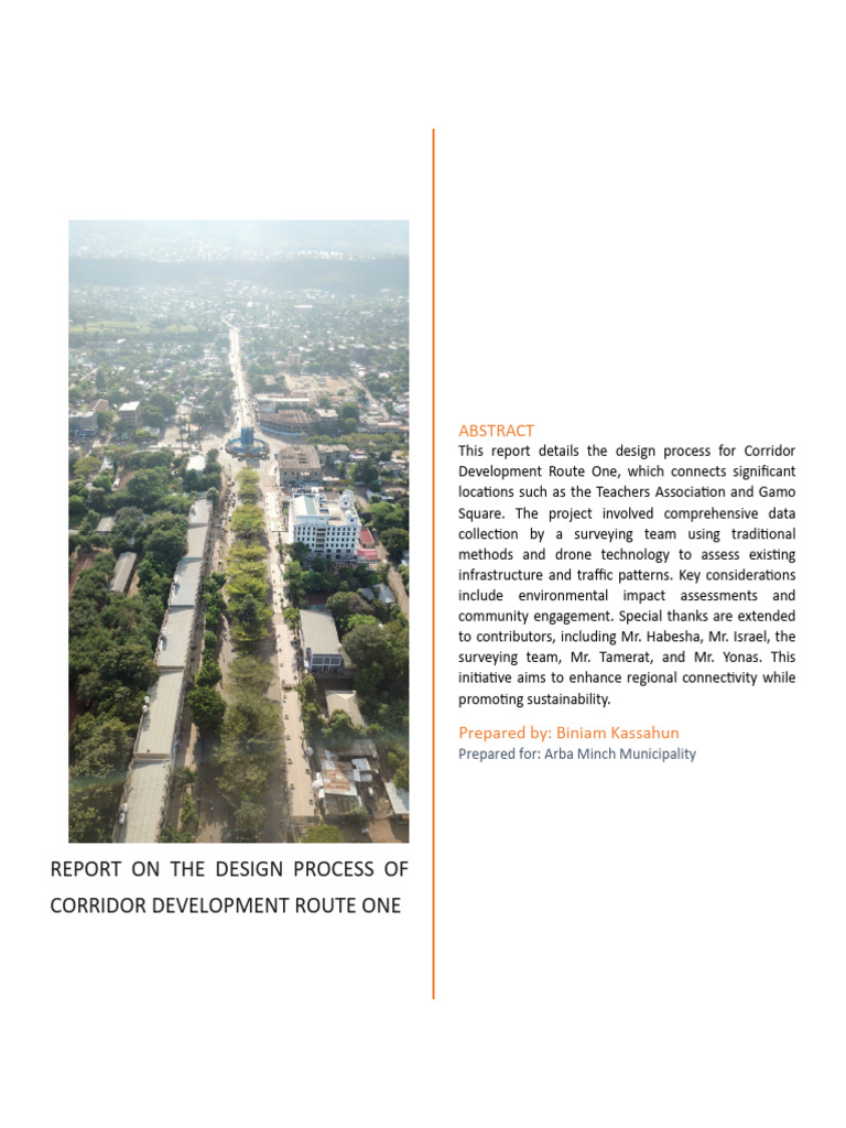 Report On The Design Process of Corridor Development Route One | PDF ...