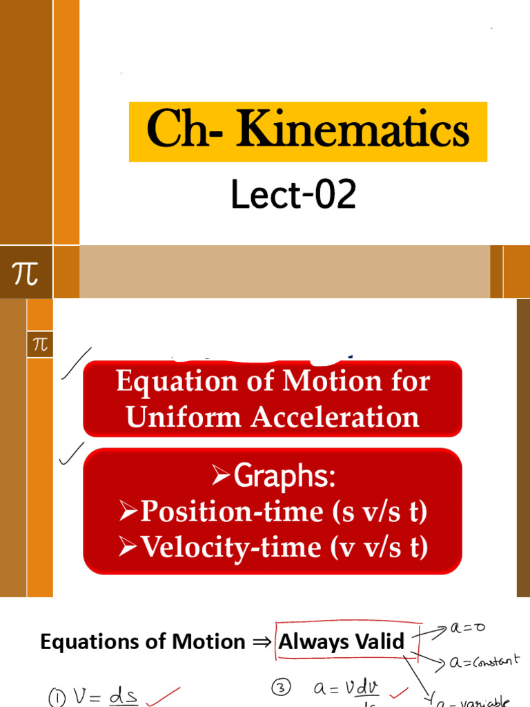 Kinematics 2final - 230418 - 151754 | PDF | Acceleration | Velocity