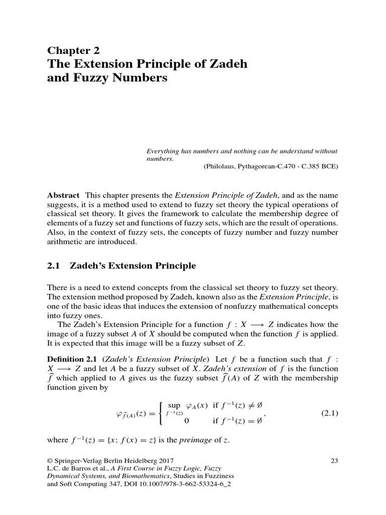 Zadeh's Extension Principal | PDF | Function (Mathematics) | Fuzzy Logic