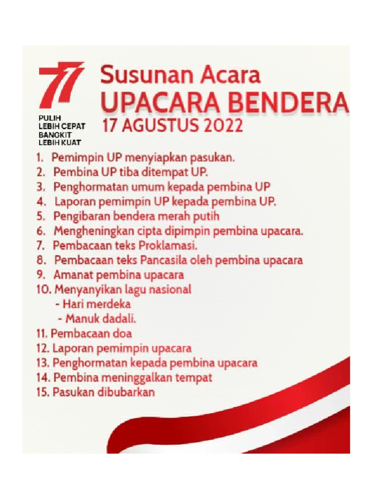 Tata Upacara Bendera 17 Agustus | PDF