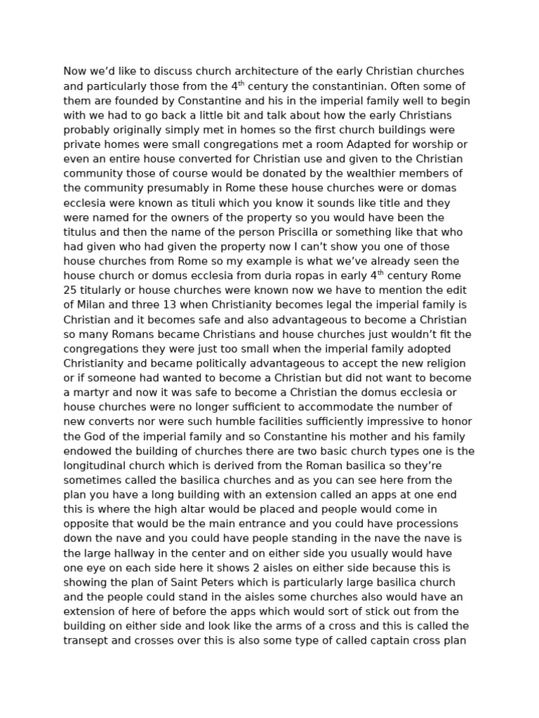 Roman Temples vs. Early Christian Churches | PDF | Temple | Church ...