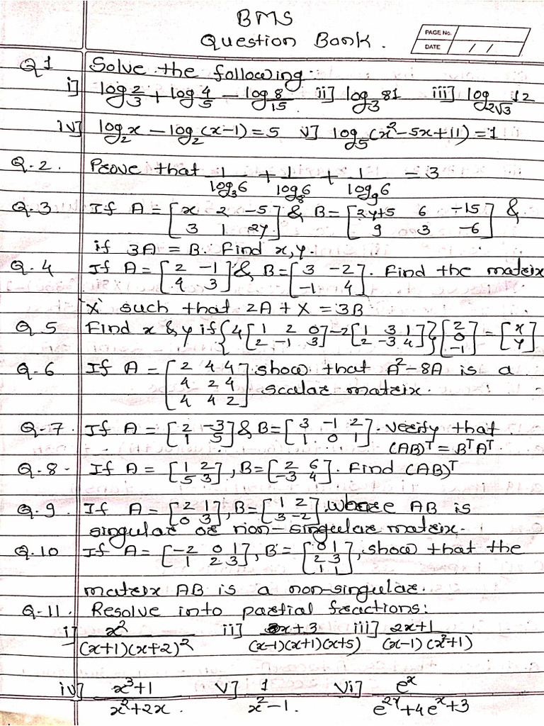 BMS Question Bank | PDF