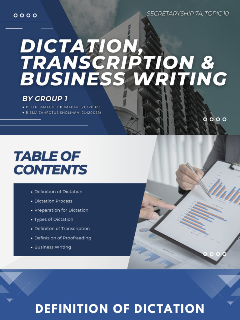 Group 1 Dictation, Transcription & Business Writing | PDF ...