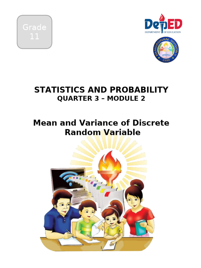 Statistics-Probability G11 Q3 Mod2 Mean and Variance - of Discrete Random-Variable | PDF ...