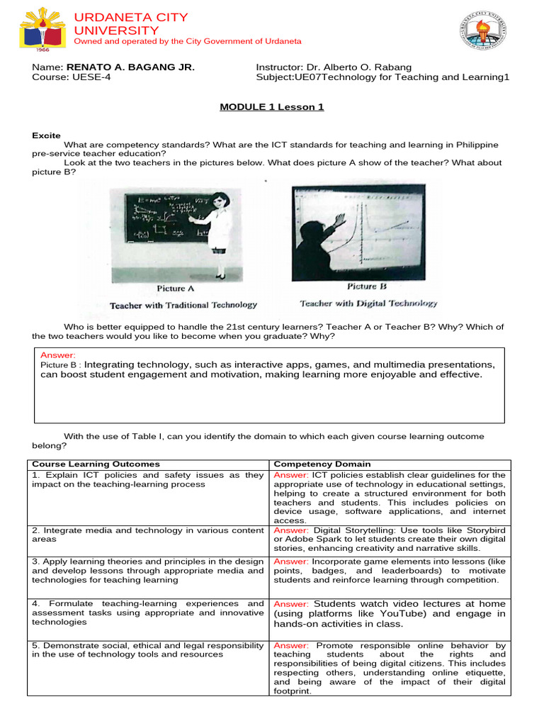 Activity in Book - Technology | PDF | Educational Technology | Teachers