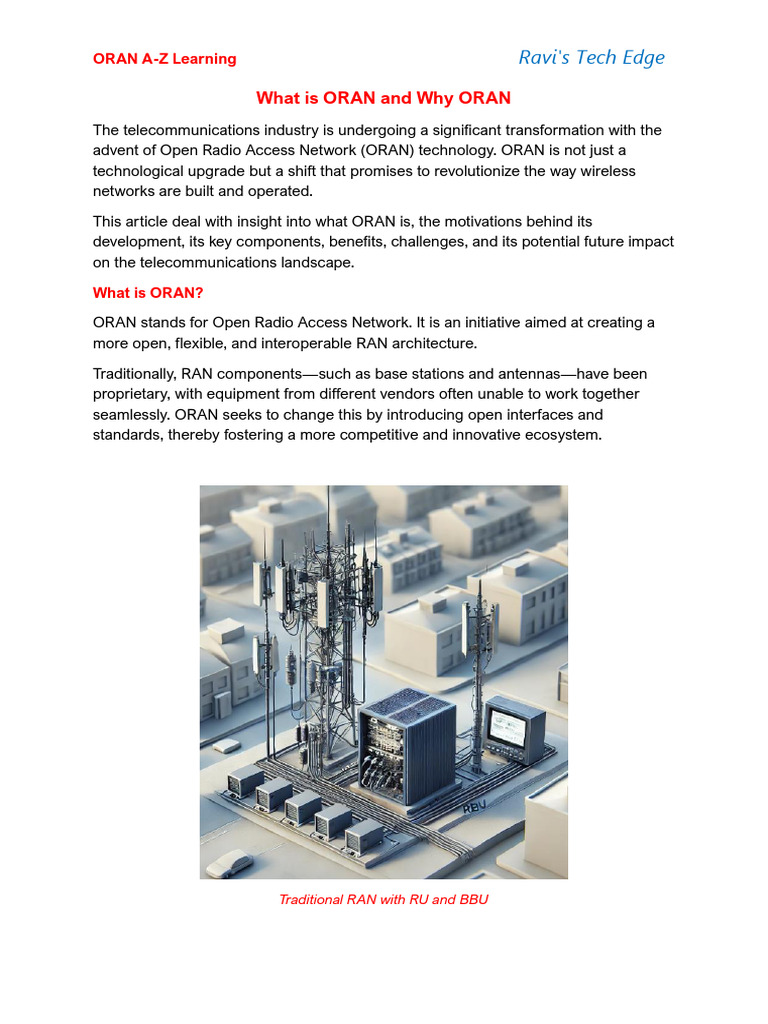 What Is ORAN and Why ORAN | PDF | Computer Network | Security