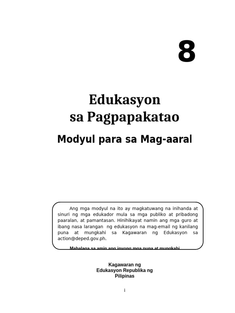 Grade 8 K12 Module - Complete | PDF