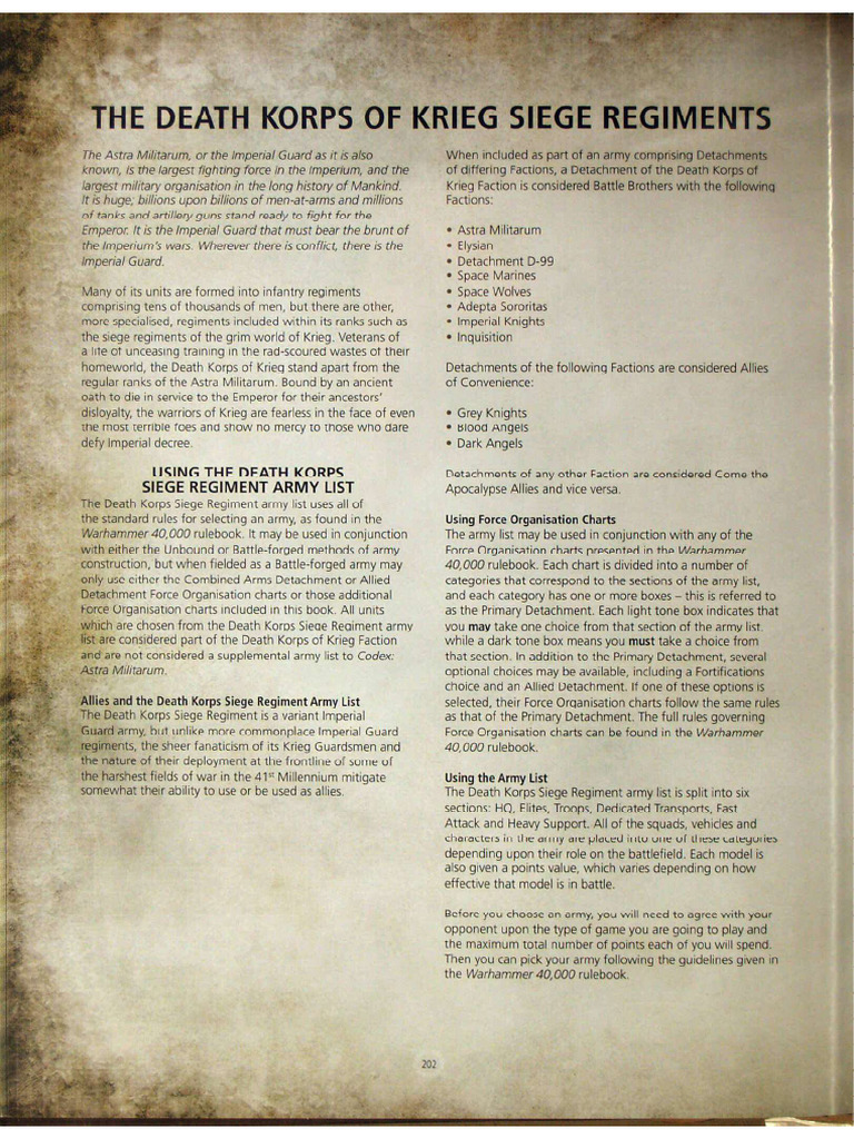 DKoK Siege List Vraks Vol.2 | PDF