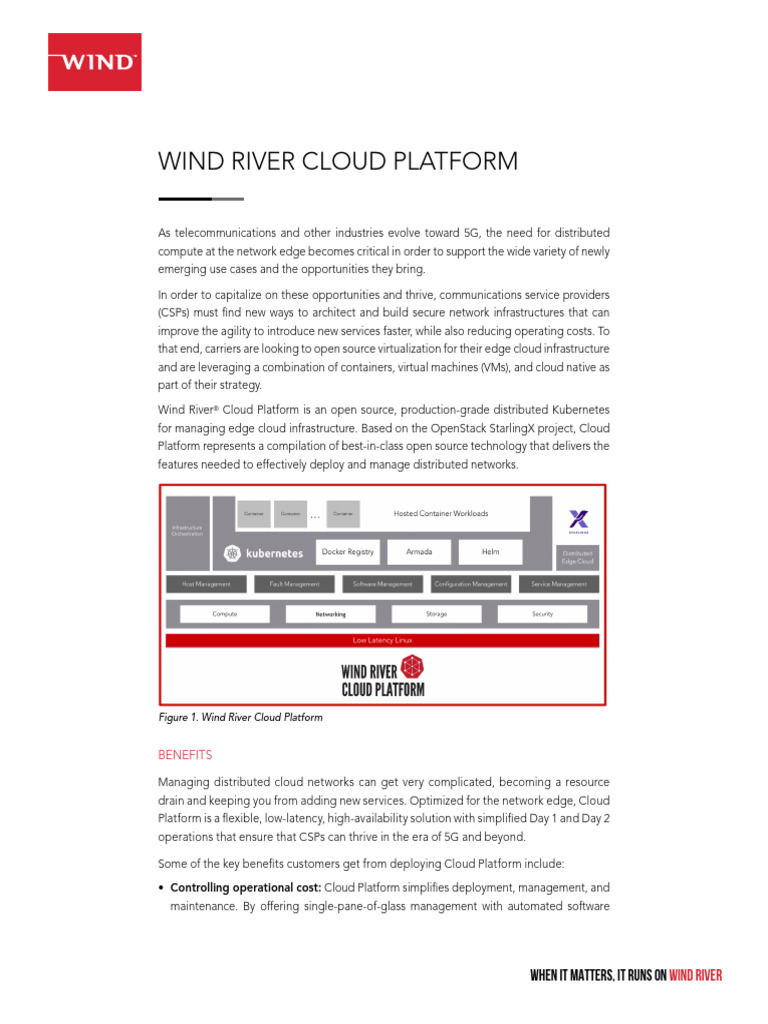 Wind River Cloud Platform Product Overview | PDF | Cloud Computing | Scalability