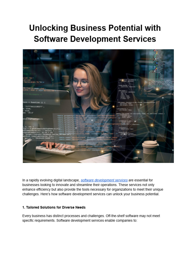 Unlocking Business Potential With Software Development Services | PDF ... Unlocking Business Potential With Software Development Services | PDF ...