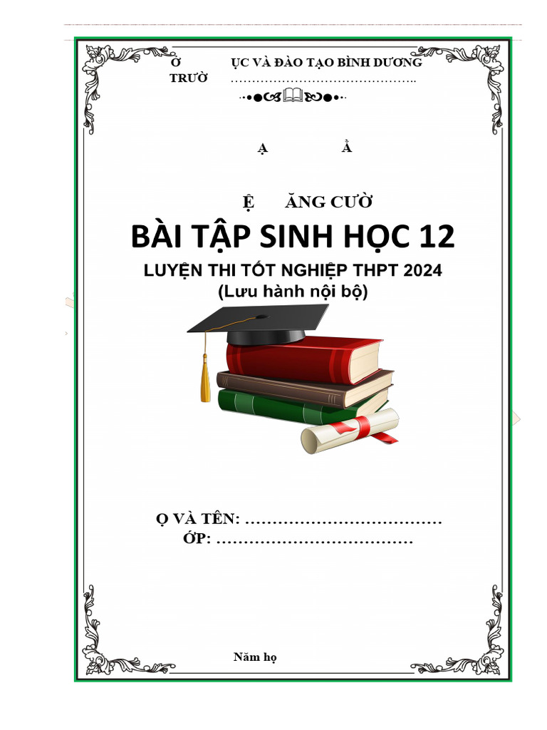 Bai Tap Luyen Thi THPT QG 2024 - New - HS | PDF