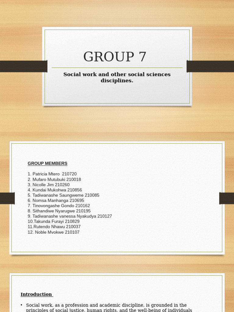 Group 7 Integrated Presentation | PDF | Social Work | Psychology