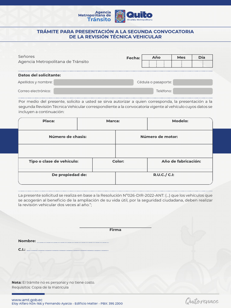Formulario Presentacion Segunda Convocatoria | PDF