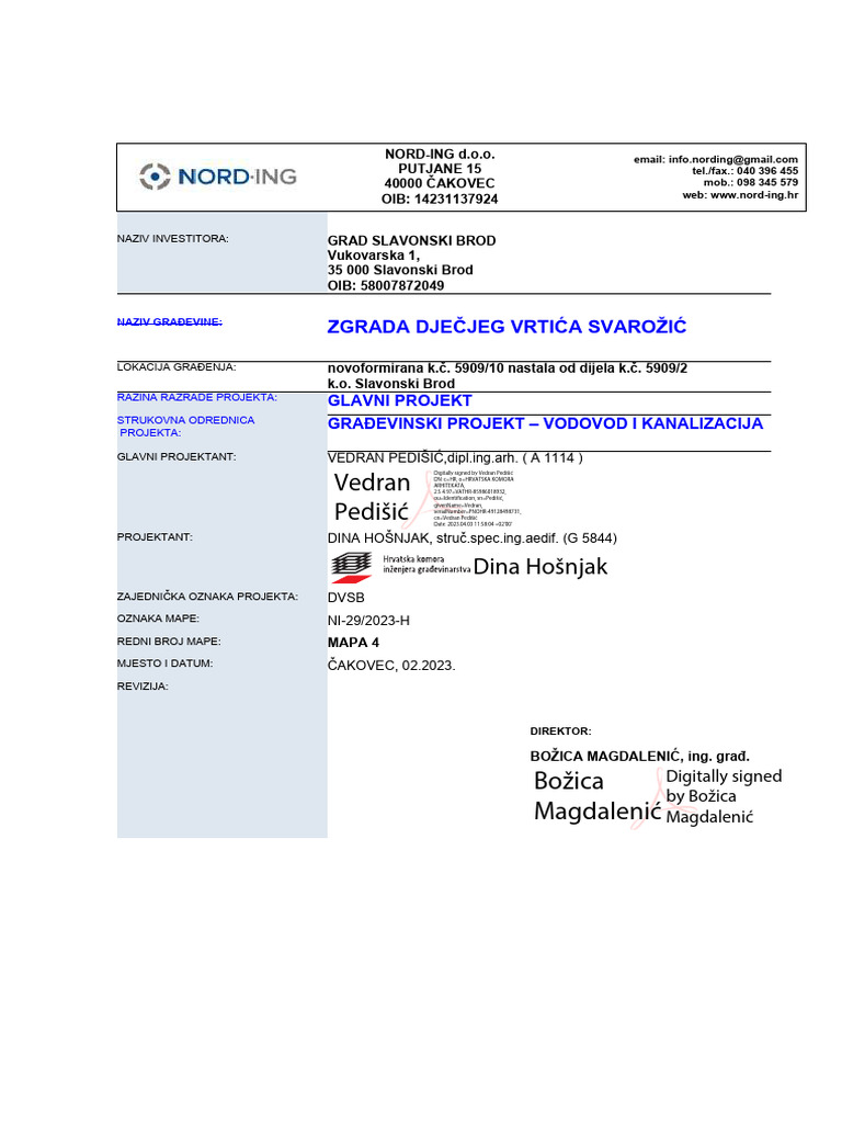 DVSB - Mapa 4-Projekt Vodovoda I Kanalizacije - DP | PDF