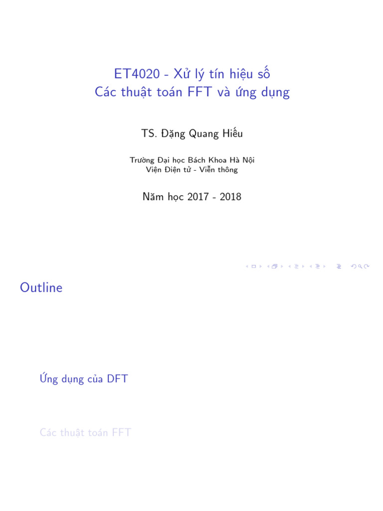 4, Các Thuât Toán FFT Và NG D NG | PDF