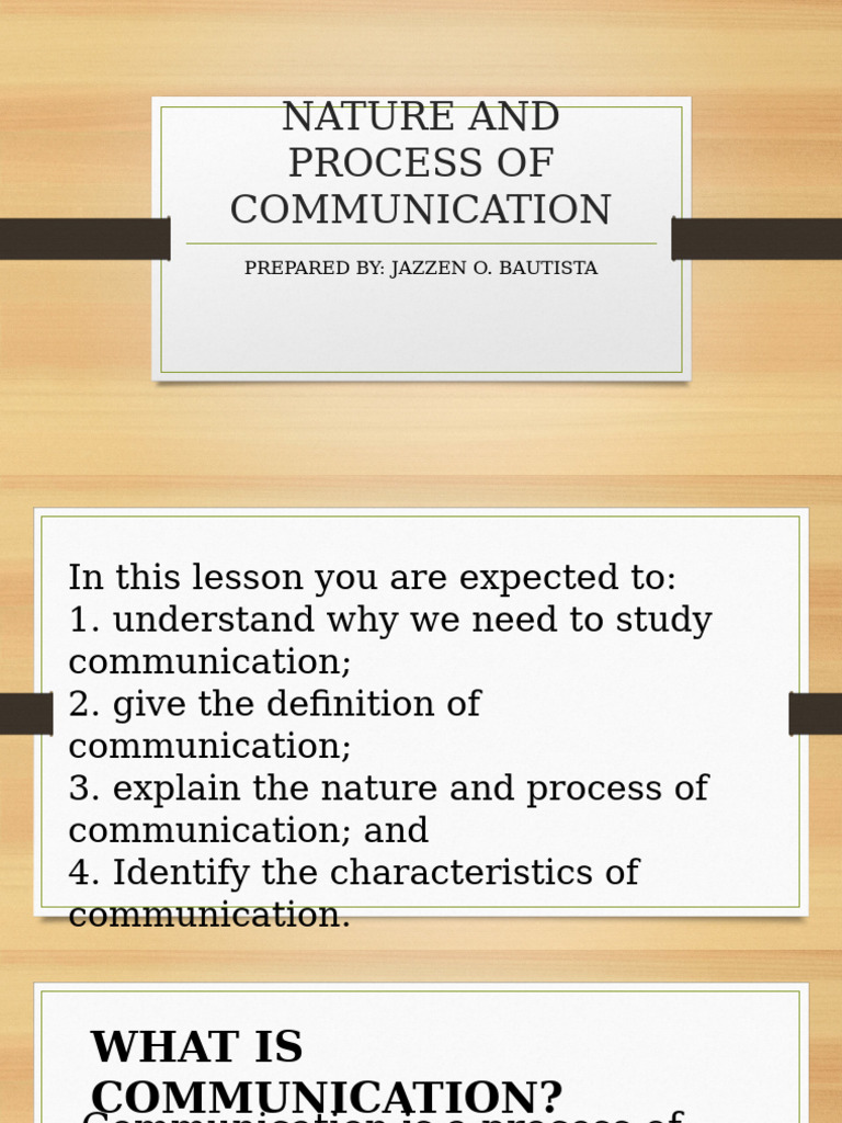 Understanding Communication Process | PDF | Communication | Nonverbal Communication