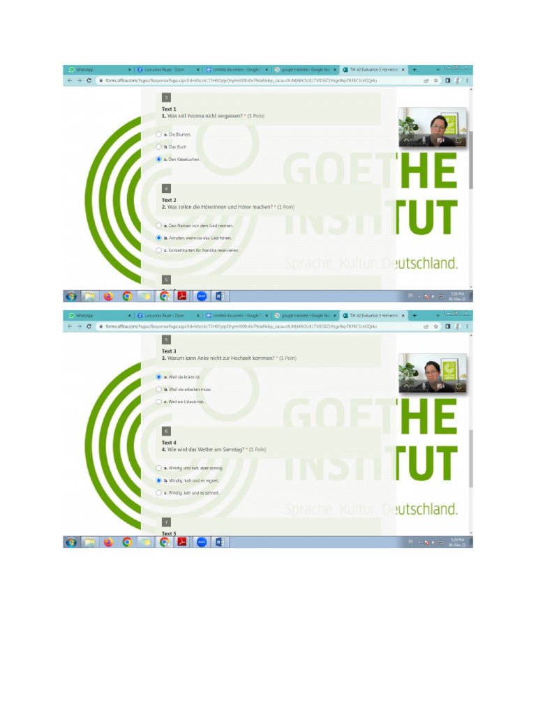 Prufung A2 Lessen Und Hören Kelas I | PDF