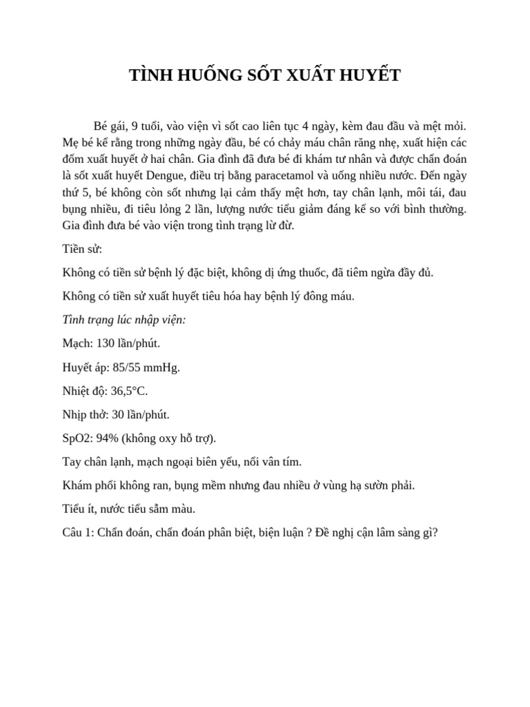 TÌNH HUỐNG SXH | PDF