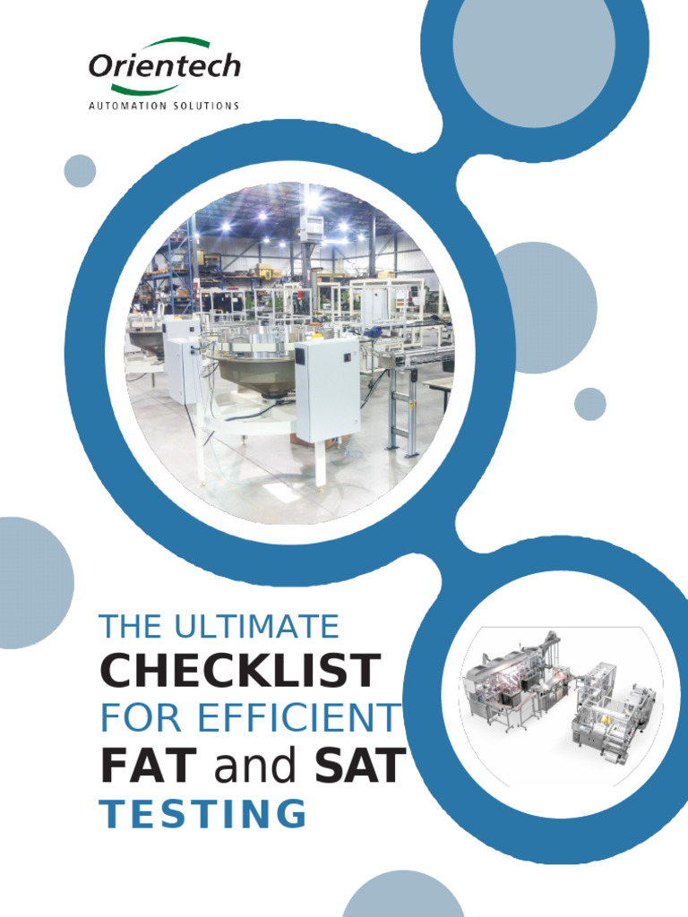 FAT and SAT Testing Automation Checklist | PDF | Switch | Machines