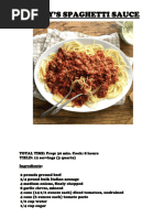 Mighty Meaty Pasta Sauce | PDF | Tomato Sauce | Pasta