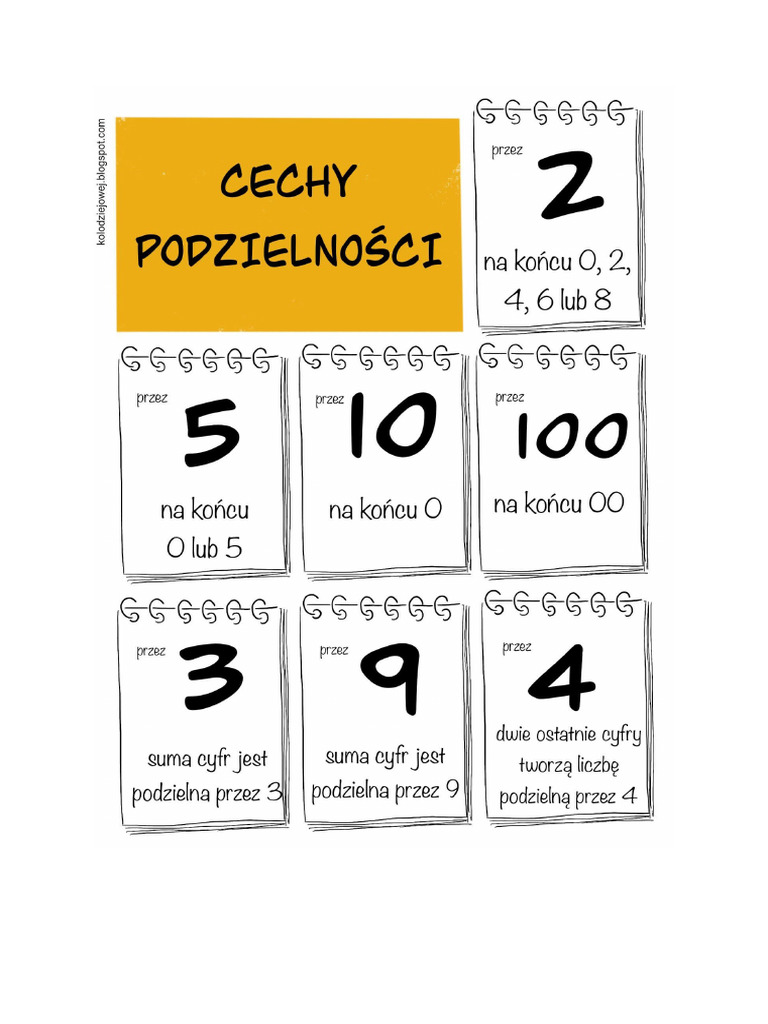 Cechy Podzielnosci Liczb | PDF