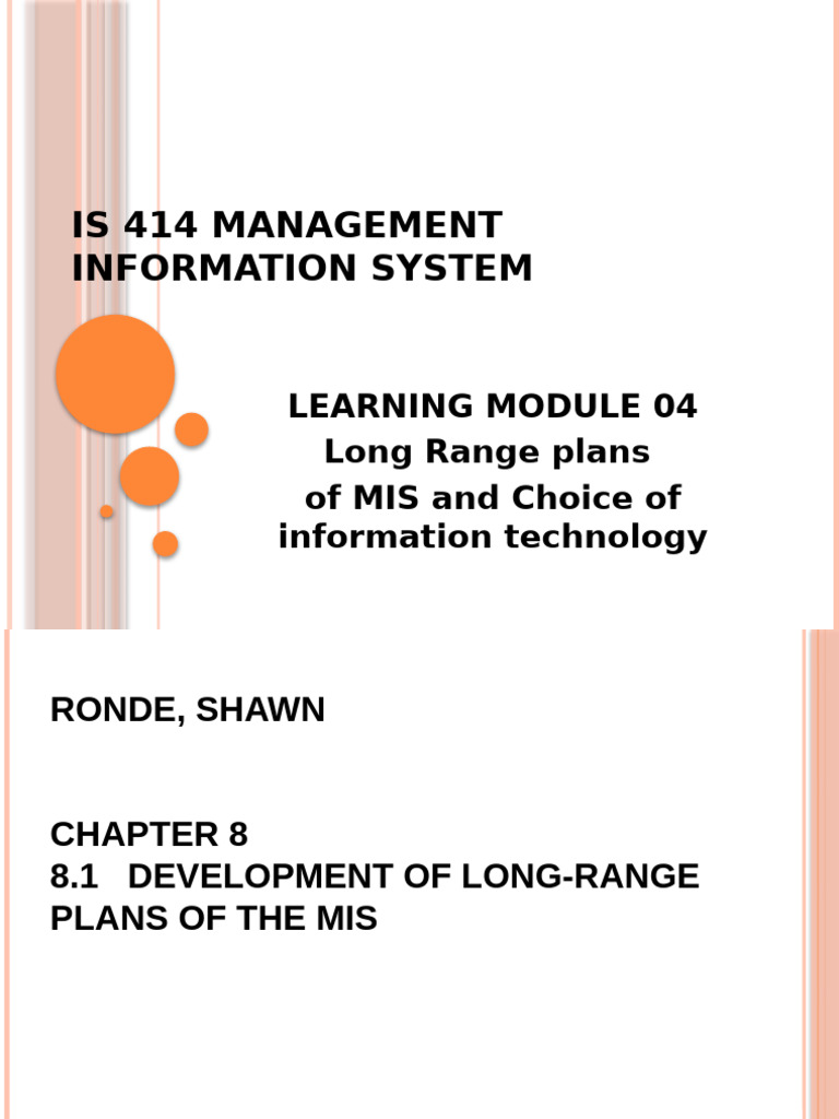 Is 414 Module 04 | PDF | System | Databases