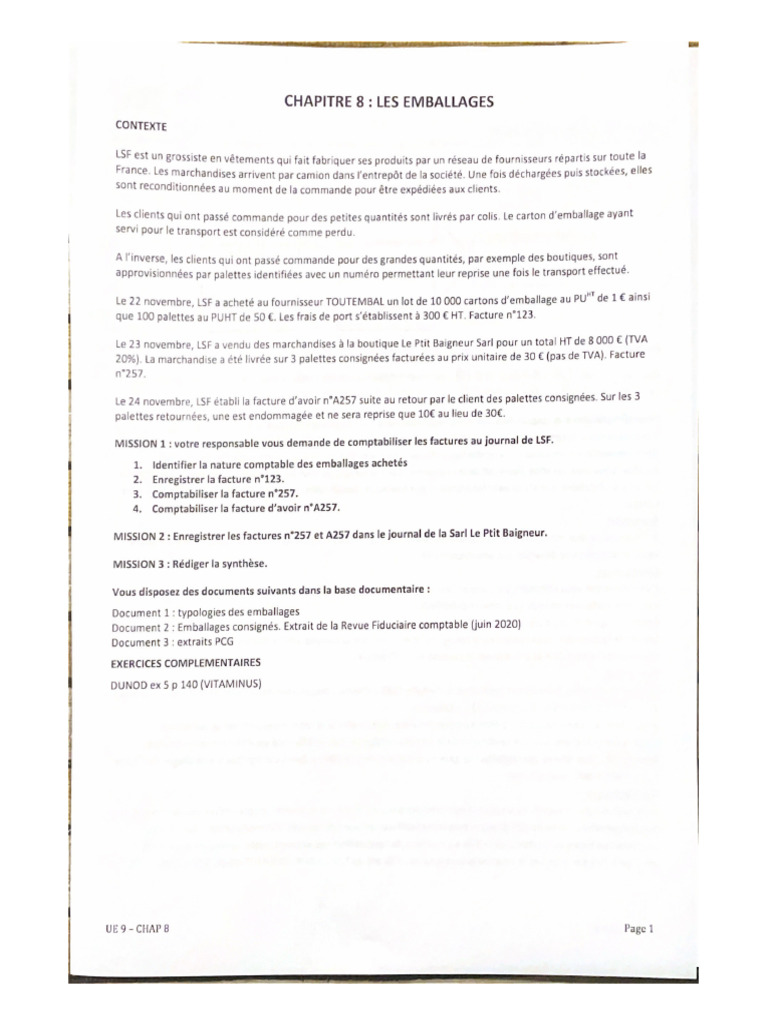 Chapitre 8 Sujet | PDF