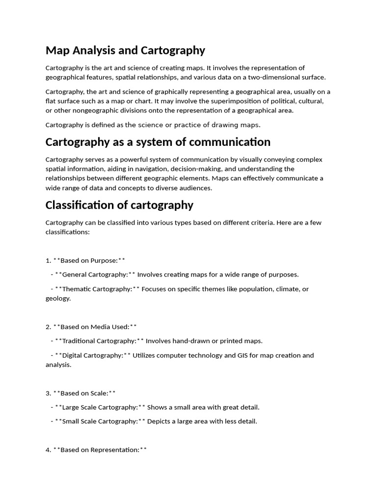 Map Analysis and Cartography-1 | PDF | Map | Cartography