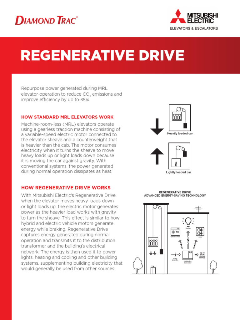EED-Regenerative-Drive-Sell-Sheet_MRL-Diamond-Trac | PDF | Elevator ...