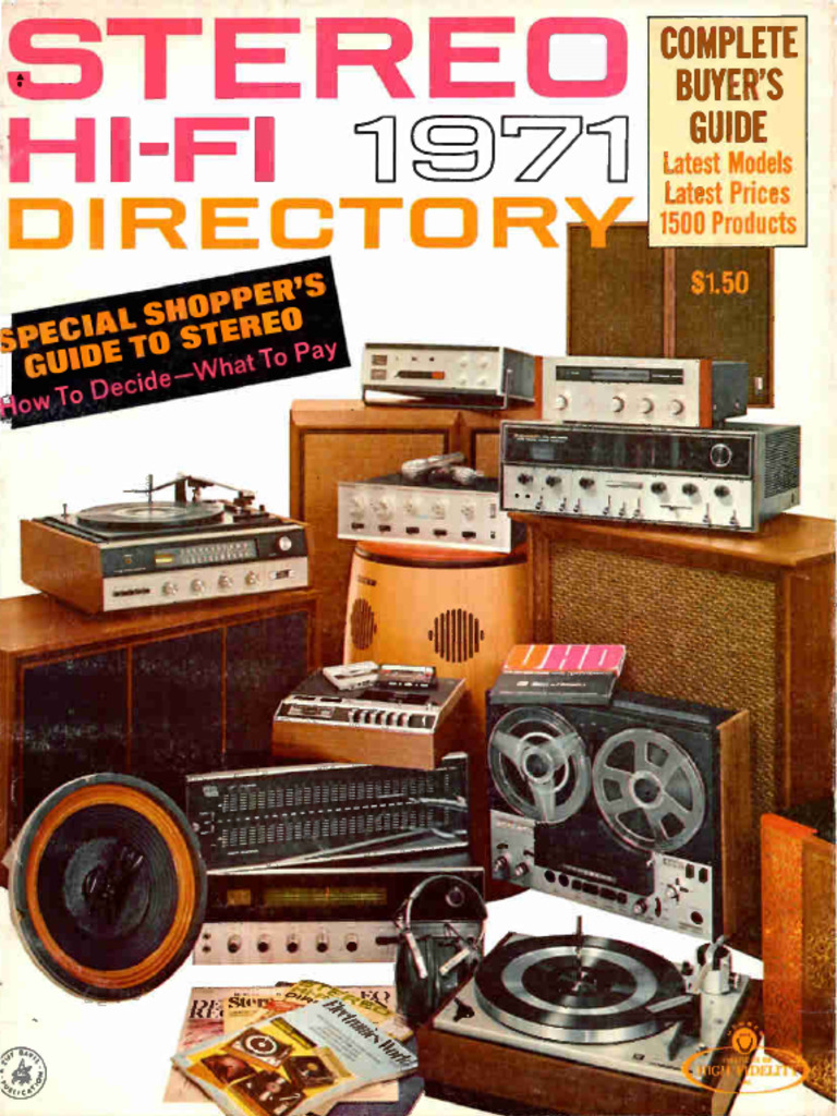Stereo HiFI Directory 1971 | PDF | Loudspeaker | Phonograph
