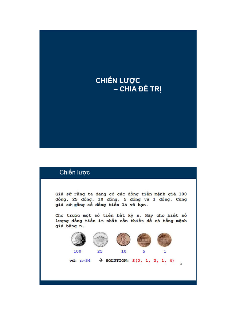 Lecture03 Chien Luoc Chia de Tri Tham Lam | PDF