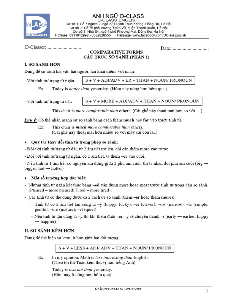 06 - Comparative Forms 1 | PDF