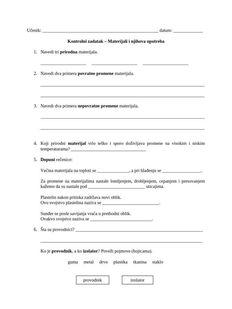 08 Pid3 KZ Materijali I Njihova Upotreba r2015 | PDF