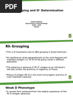 Weak D Antigen | PDF | Immunology | Medical Tests