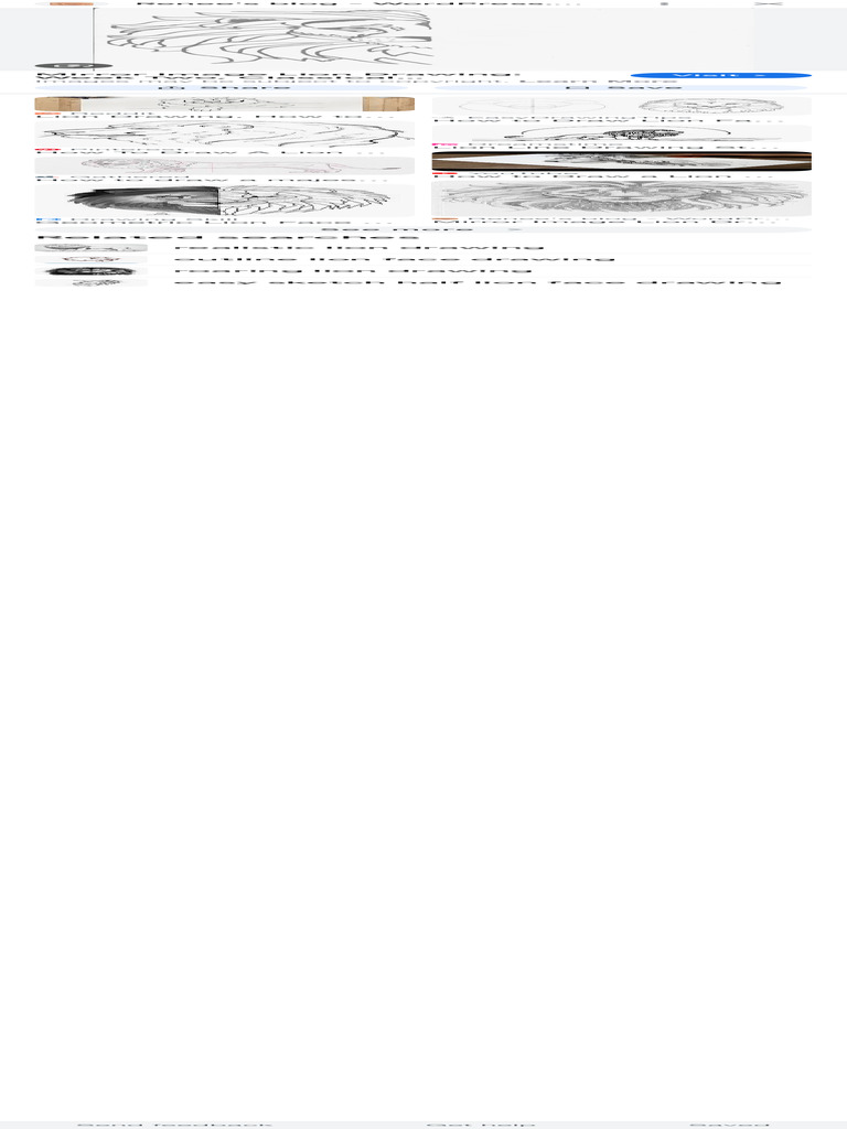 half face lion drawing - Google Search | PDF