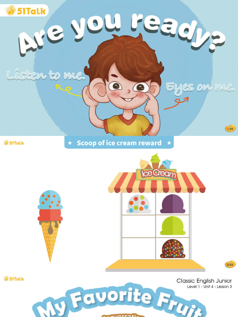 Level 1 - Unit 4 - Lesson 3 - My Favorite Fruit | PDF