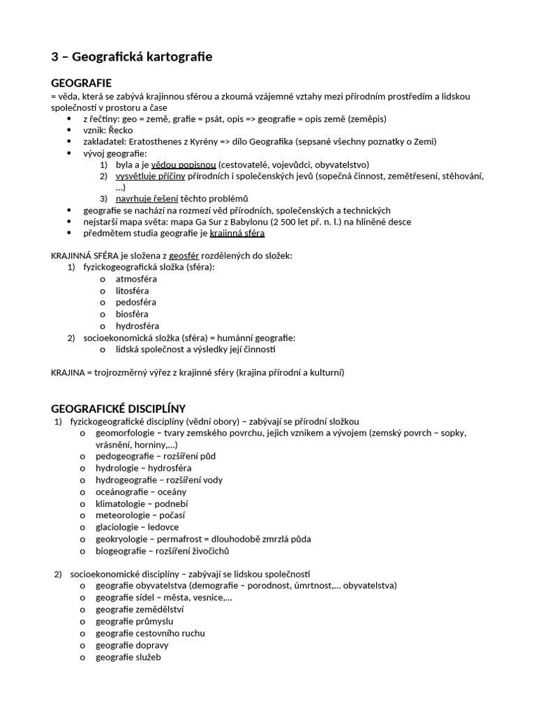 3 - Geografická Kartografie | PDF