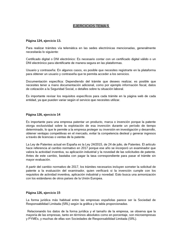 Ejercicios Tema 5 Marina Carlón | PDF | Patentar | Sociedad